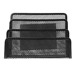 Metal Mesh Desktop Organizer Memo Holders Vertical Magazine Display File Folder Letter Holders for Home School Office Use