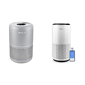 LEVOIT Air Purifiers for Home Large Room, White & Air Purifier for Home Large Bedroom, H13 True HEPA Filter, Air Cleaner for Pets Hair Dander Allergies Odors