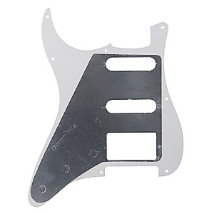 IKN 4Ply White Pearl Strat Guitar HSS Pickguard Tremolo Cavity Cover Fit Fender Standard Stratocaster Style Guitar Part