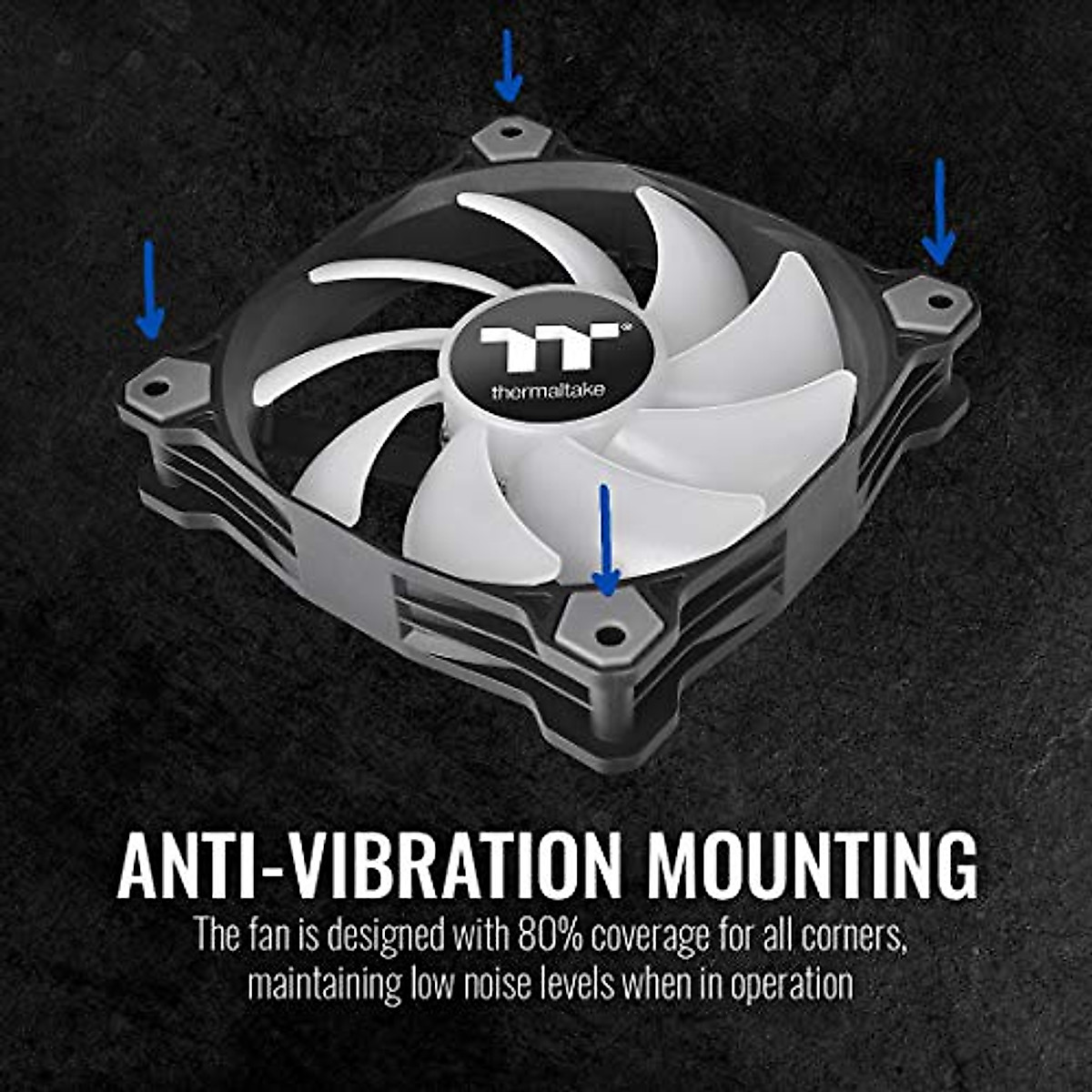 Thermaltake 140mm Pure A14 PWN Case Fan (Single Pack)-Blue CL-F110-PL14BU-B