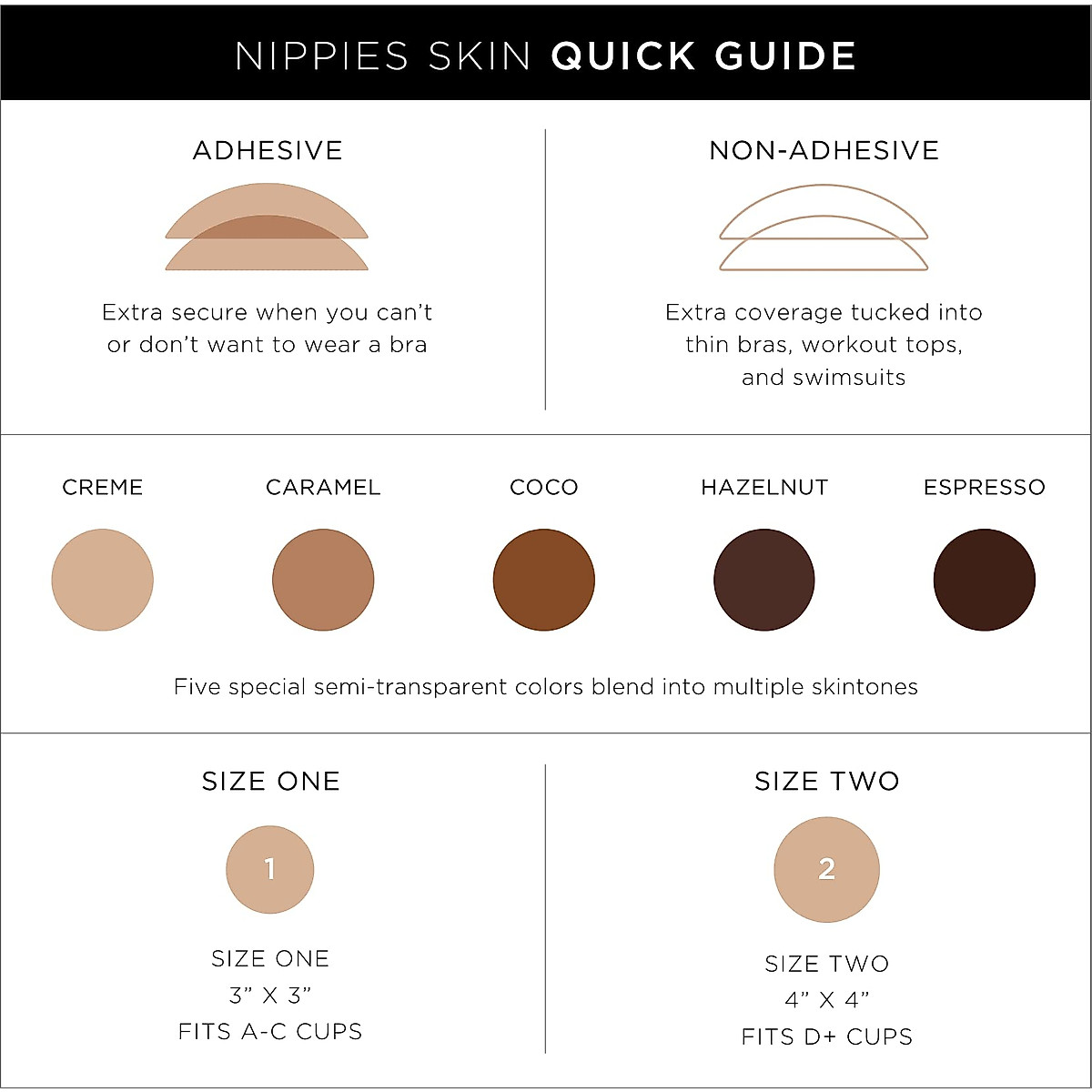 Nippies Non-Adhesive Bra Liner Nipple Covers for Women – Reusable Silicone No-Show Inserts Bra Pad Enhancements with Travel Box
