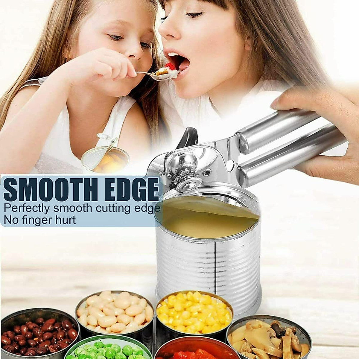 Stainless Steel Can Opener, Three-In-One Multifunctional Can Opener, Manual Powerful Can Knife, The Bottle Opening Can Be a Strong Professional Chef Suitable For Opening Various Cans