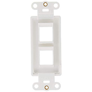Leviton 41642-W QuickPort Decora Insert, 2-Port, White (Pack of 4)