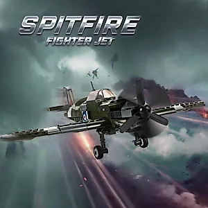 DAHONPA Spitfire Jet Military Army Fighter Building Bricks Set with 1 Figure, 290 Pieces Air-Force Build Blocks Toy, Gift for Kid and Adult