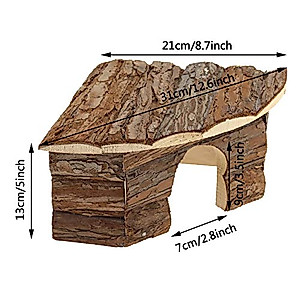 SING F LTD Beautiful and Cute Nest Playground House for Hamsters Hedgehog Wooden House Circular Sector Corner Cage 31x21x13cm