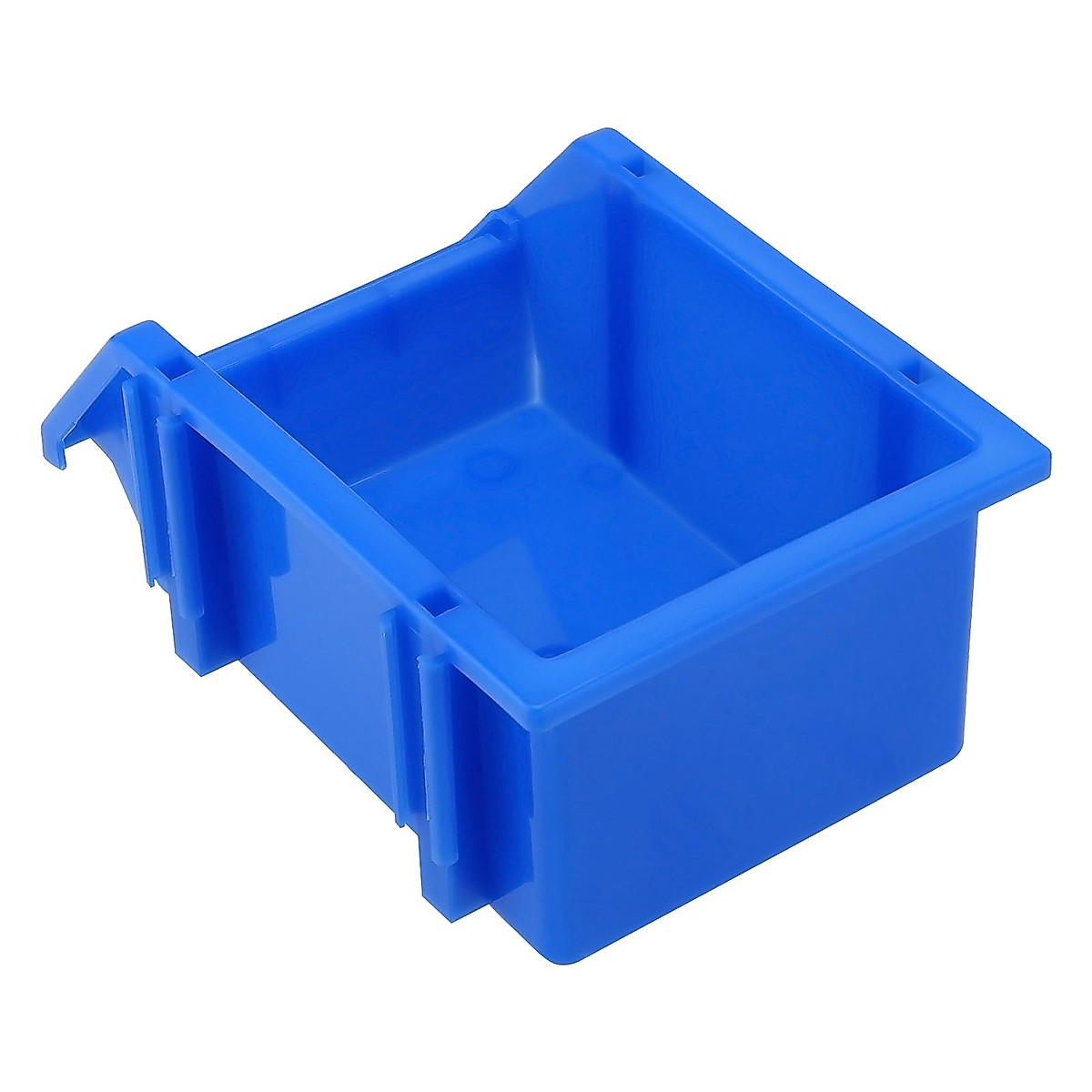 HOIGON 12 Pack Blue Garage Storage Tool Bin, 7.09 x 4.72 x 3.15 Inch Plastic Hanging Stacking Stackable Organizer Storage Rack for Hardware Tools Organization, Workshop, Small Parts