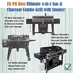 Replacement Black Dome Thermometer for Pit Boss 2-Series / 3-Series Vertical Smoker Grills, Pit Boss Memphis Ultimate Thermometer,Pit Boss PB1230G Combo Grills Heat Indicator