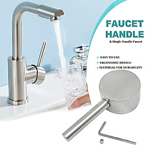 generic 1set 42mm Width 304 Stainless Steel Faucet Handle Kit,for Single Handle Faucet(One-Shape Type), Sliver