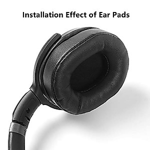 Upgraded Protein Leather Ear Pads Cups Cushions Replacement Compatible with Sennheiser HD 4.40 HD 4.50 HD 4.40BT HD 4.50 BT HD 4.50 SE Headphones (Black Protein Leather)