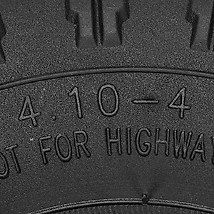 FVRITO 2 Pack of 4.10-4 410-4 4.10/3.50-4 Tire with Inner Tube for Lawn Mowers Garden Rototiller Snow Blower Mowers Hand Truck Wheelbarrow Go Cart Kid ATV