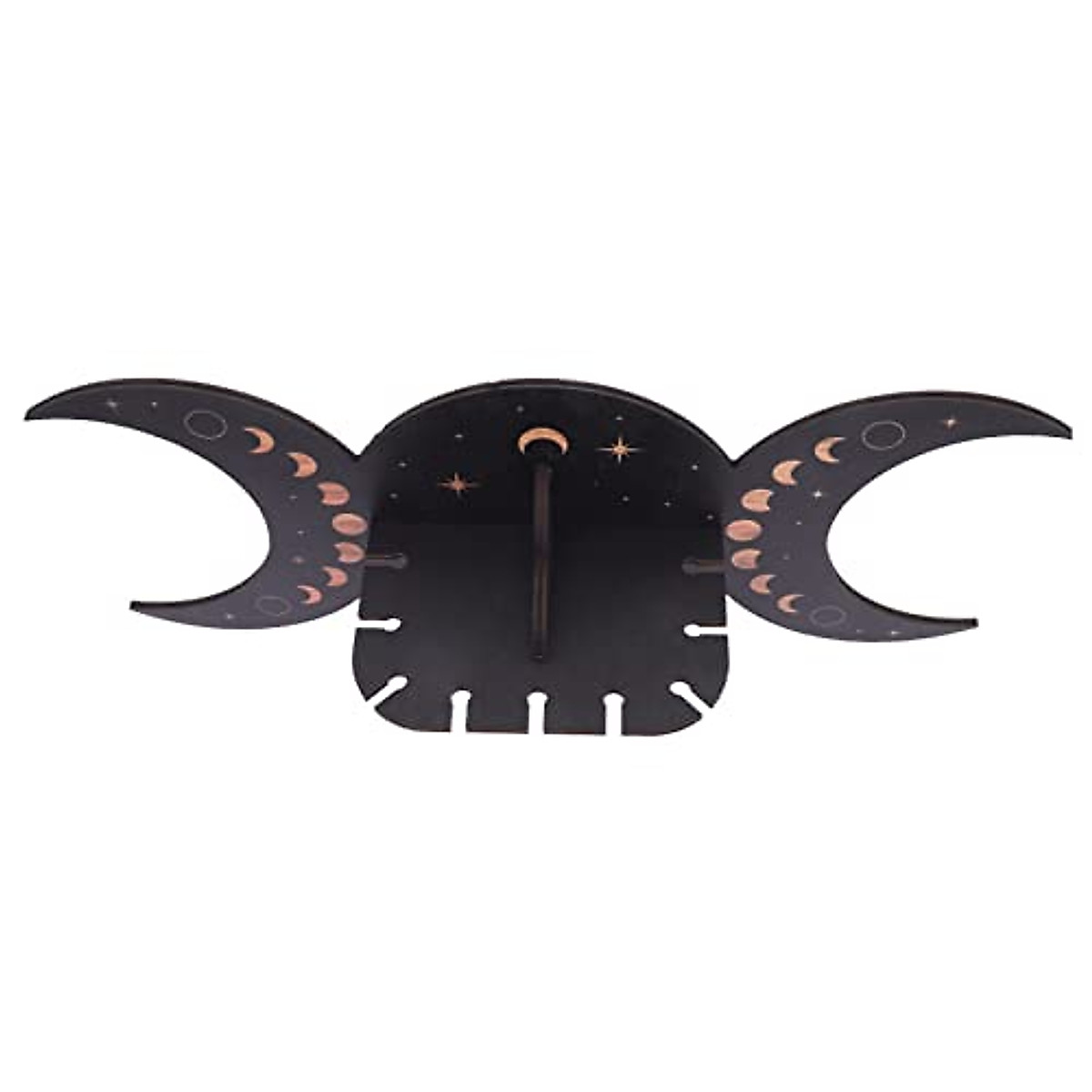 Garneck 5pcs Eid Mubarak Large Shelf Floating Shelf Jewelry Organizer Storage Moon Shelf Wall Wood Display Stand Shelve Bohemian Decor Decorative Crystal Rack Decorations Fine Wooden