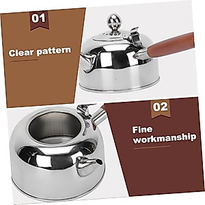 VINTORKY 1pc Kettle Boiling Teapot Portable Coffee Maker Portable Induction Cook Top Electric Espresso Maker Travel Coffee Cup Greek Coffee Pot Coffee Espresso Machine 304 Stainless Steel