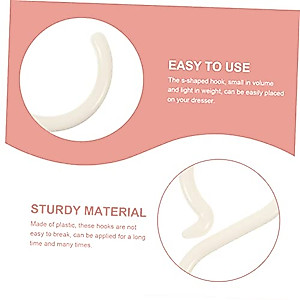 NOLITOY 40pcs No Towel Clothes Type Bags Sundries Free Headband Cups S-Shaped Hanging Jewelry S Organizer Hanger Shirt Anti-Drop Office for Plastic Hooks Metal Kitchen Punching Heavy Duty