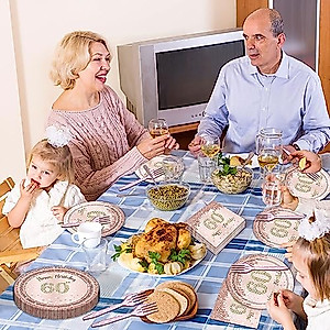 96PCS 60th Birthday Party Tableware Set 60th Birthday Party Supplies 60th Birthday Plates and Napkins 60th Birthday Party Decorations for Women Pink Rose Gold Birthday Plates Napkins Forks Serve 24