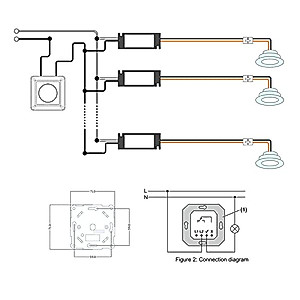 LAZIRO Trailing Edge LED Dimmer Switch Phase Cut/Off Bottom Brightness Adjustable with Knob 100-240Vac (Color : Frame 1, Size : 110VV)