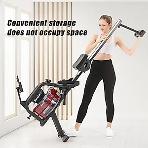 HouseFit Water Rower Rowing Machine with 330Lbs Weight Capacity for Home use Water Row Machine Exercise Equipment with iPad and Phone Support LCD Digital Monitor