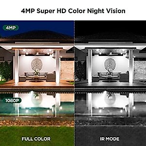【100% Wire-Free + 4MP】CAMBLINK Wireless Security Camera System Battery Powered Indoor/Outdoor For Home with Color Night Vision PIR Motion Detection 2-Way Audio 180-Day Battery Life APP Alert SD/Cloud