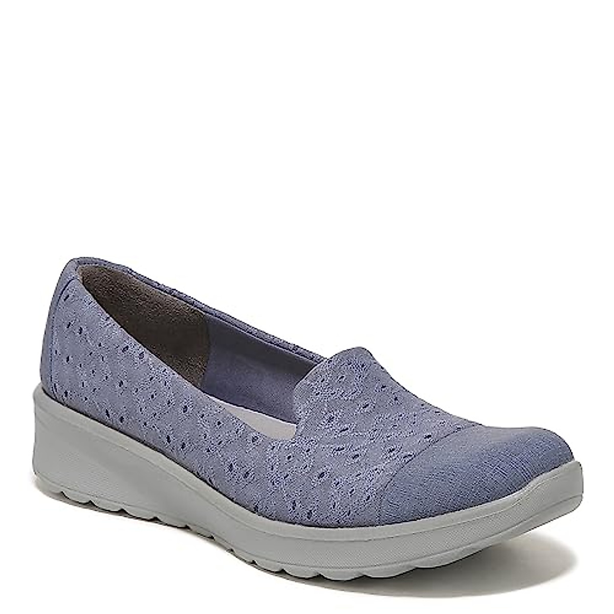 BZees Womens Galaxy Slip-On Folkstone Blue Eyelet 8.5 W