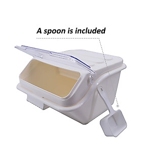 40-Cup 2.2Gal/8Qt Commercial ProSave Shelf-Storage Food Ingredient Bin with Scoop,Storage for Dogs Food, Flour, Long Term Storage Products for Home, Restaurant, Kitchen, Industrial