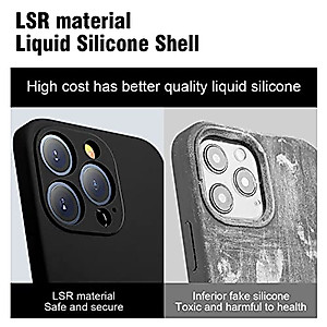 Defender Designed for iPhone 13 Pro Max Case, [Silky and Soft Touch Series] Premium Soft Silicone Full-Body Protective Bumper Case Compatible with Apple iPhone 13 Pro Max - Matte Black