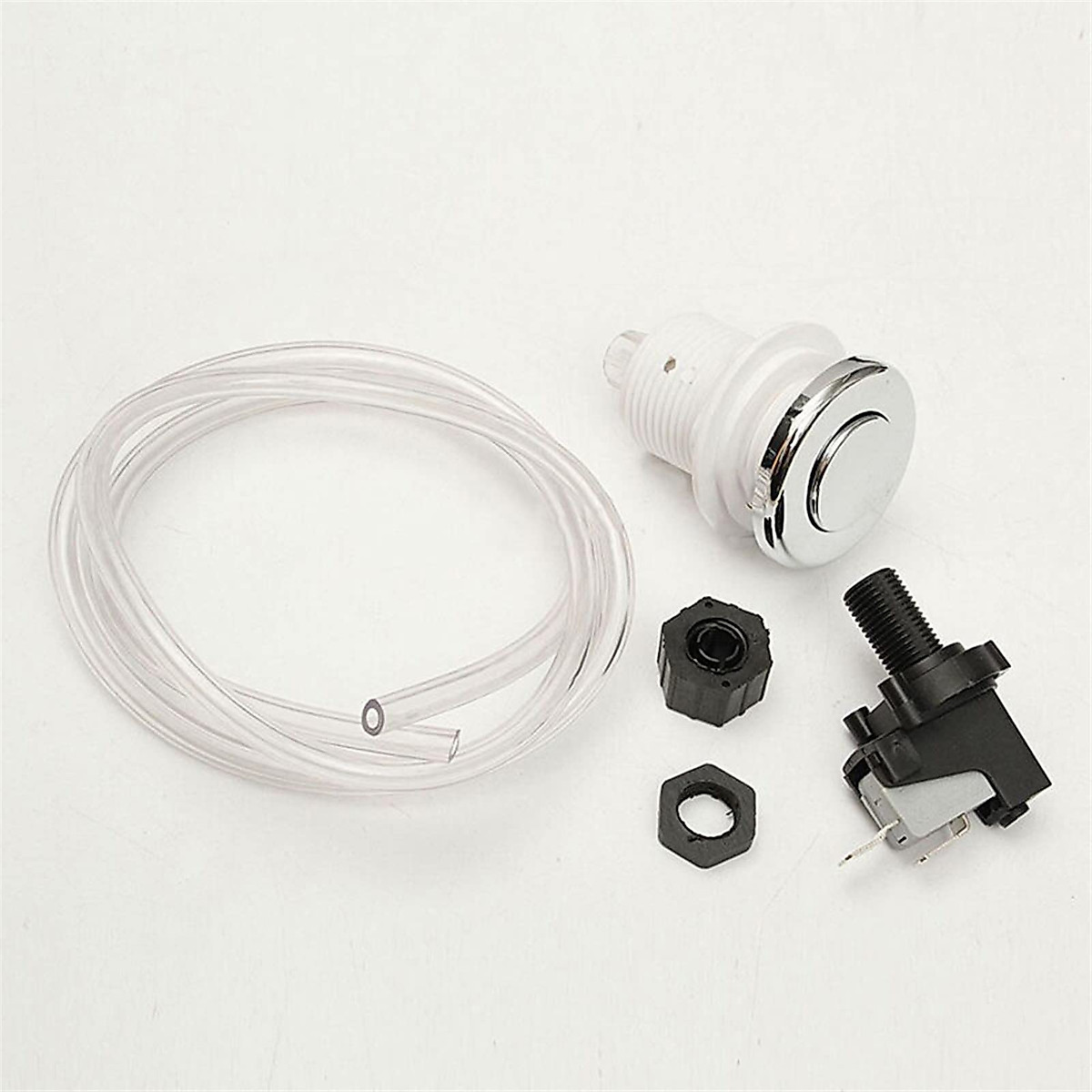 Xinbalove Toilet Tank Button On/Off Push Button Switch Jetted Jet Bath Hot Tub Spa Hose Air Pool 1m Hose Air Pressure Switch Rated at 16amp 125-250V Push Button Toilet Tank Button Replacement