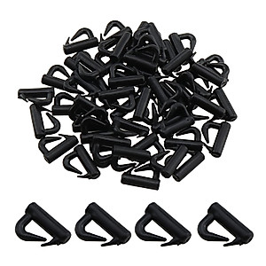 E-outstanding 50PCS Clevis Spinner Snap Black Quick Change Plastic Fishing Clevis Crawler Harness Walleye Rig Speed Tackle Fast Change Snaps