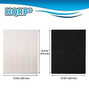 HQRP True HEPA + 4 Carbon Filter Set compatible with Electrolux EL480A EL490A EL491A Oxygen3 PlasmaWave, part EL017 Replacement