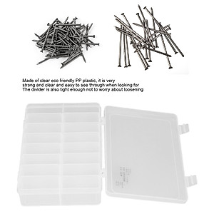 16 Grids Organizer Container, 16 Grids Transparent Container Hardware Storage Box 16 Compartment Parts Box Jewelry Organizer, Hooks & Hangers