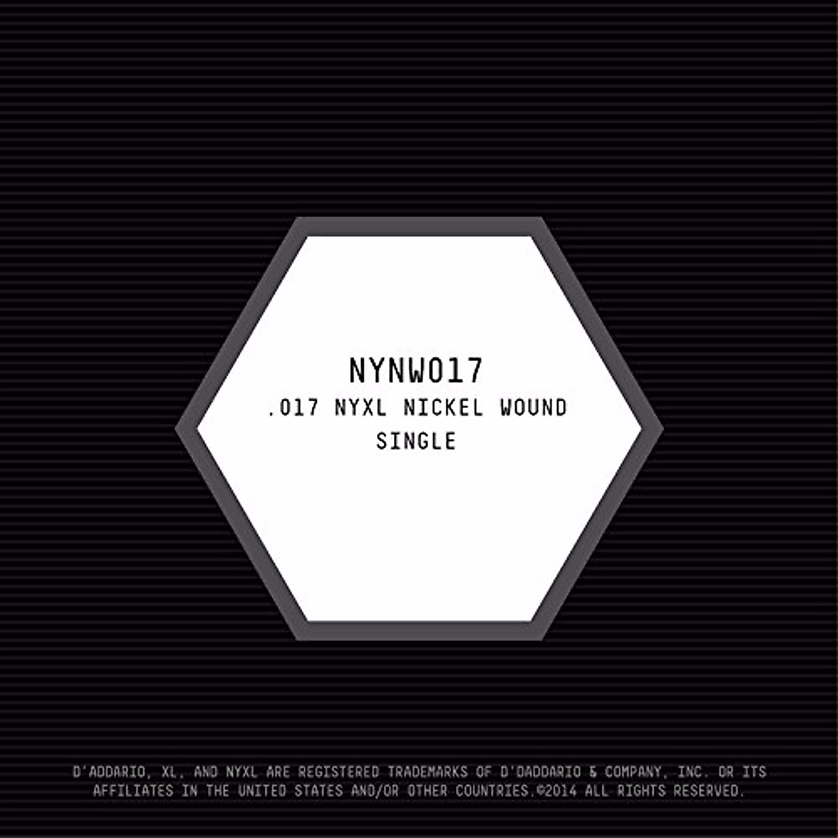 D'Addario NYXL Nickel Wound Electric Guitar Single String, 017