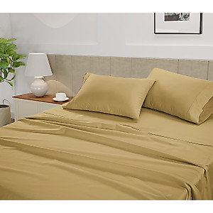 LANE LINEN Queen Sheet Set Deep Pocket – 450 Thread Count 100% Cotton Sheet Sets, Soft & Cooling Sateen Weave, Deep Pocket Fits 15” Mattress, Luxury Queen Size Sheets for Home & Hotel, Cocoon