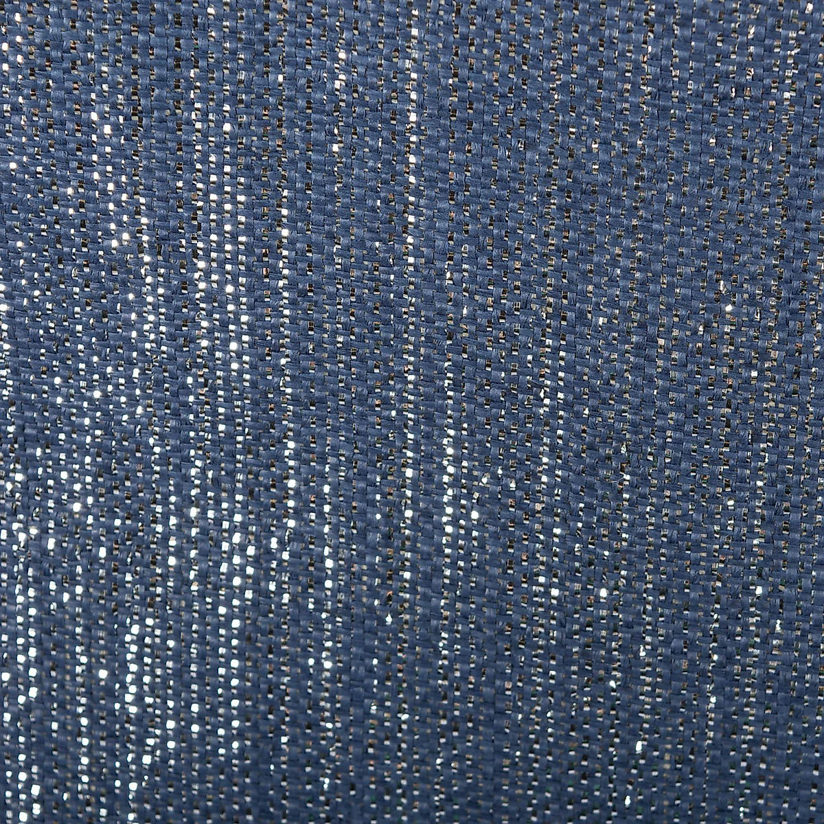 DII Woven Paper Storage Bin, Metallic Lurex, Nautical Blue, Medium Round