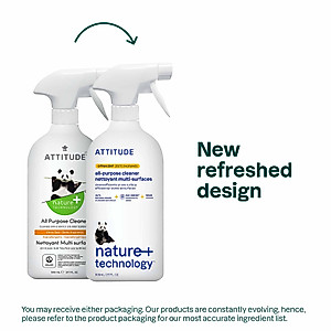 ATTITUDE All Purpose Cleaner, EWG Verified Multi-Surface Products, Vegan, Naturally Derived Multipurpose Cleaning Spray, Citrus Zest, 27.1 Fl Oz