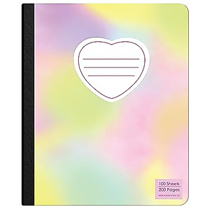 ScribbleMate Cute Composition Notebook Wide Ruled, Set of 3 Composition Notebpooks for Kids, Wide Ruled Composition Notebook for Boys and Girls. 100 pages 200 sheets. 9.75” x 7.5”