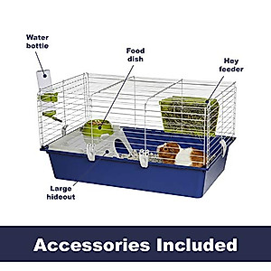 MidWest Homes for Pets Critterville Cleo Guinea Pig Cage | Includes All Accessories, Blue, Large (171CL)