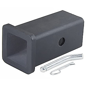 TOPTOW 64028HP Trailer Hitch Adapter 2-1/2" to 2" Hitch Reducer Sleeve Carbon Steel, 5/8 inch Pin & Clip Included