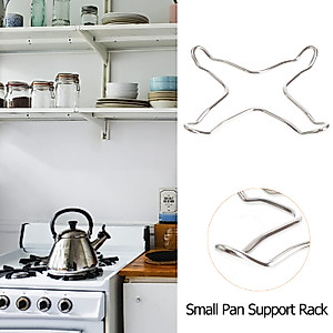 Stove Cooking Rack Kitchen Rack Stainless Steel Saucepan Stove Ring for Wok Kitchen Steam Rack Anti-scalding Wok Rack Stove Pan Stand Milk Pot Grate Burner Grate Cast Boiler Gas