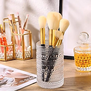 Dingerjar Hobnail Drinking Glasses set of 6（13 oz） Hobnail Water KItchen Glassware, Embossed Vintage Juice Glasses Tall Bar Drinkware