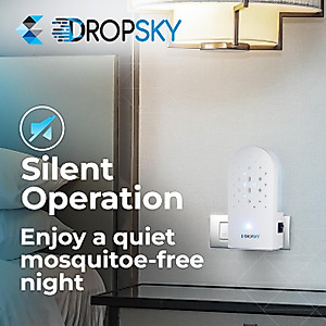 Dropsky Indoor Flying Insect Trap - Plug-in Bug Light Trap for Fruit Flies, Gnats and Houseflies - Odorless and Mess Free (2 Traps + 2 Glue Cards)