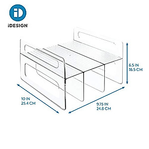 iDesign Flip Rack Kitchen Cabinet Organizer - 10" x 9.66" x 6.5", Clear