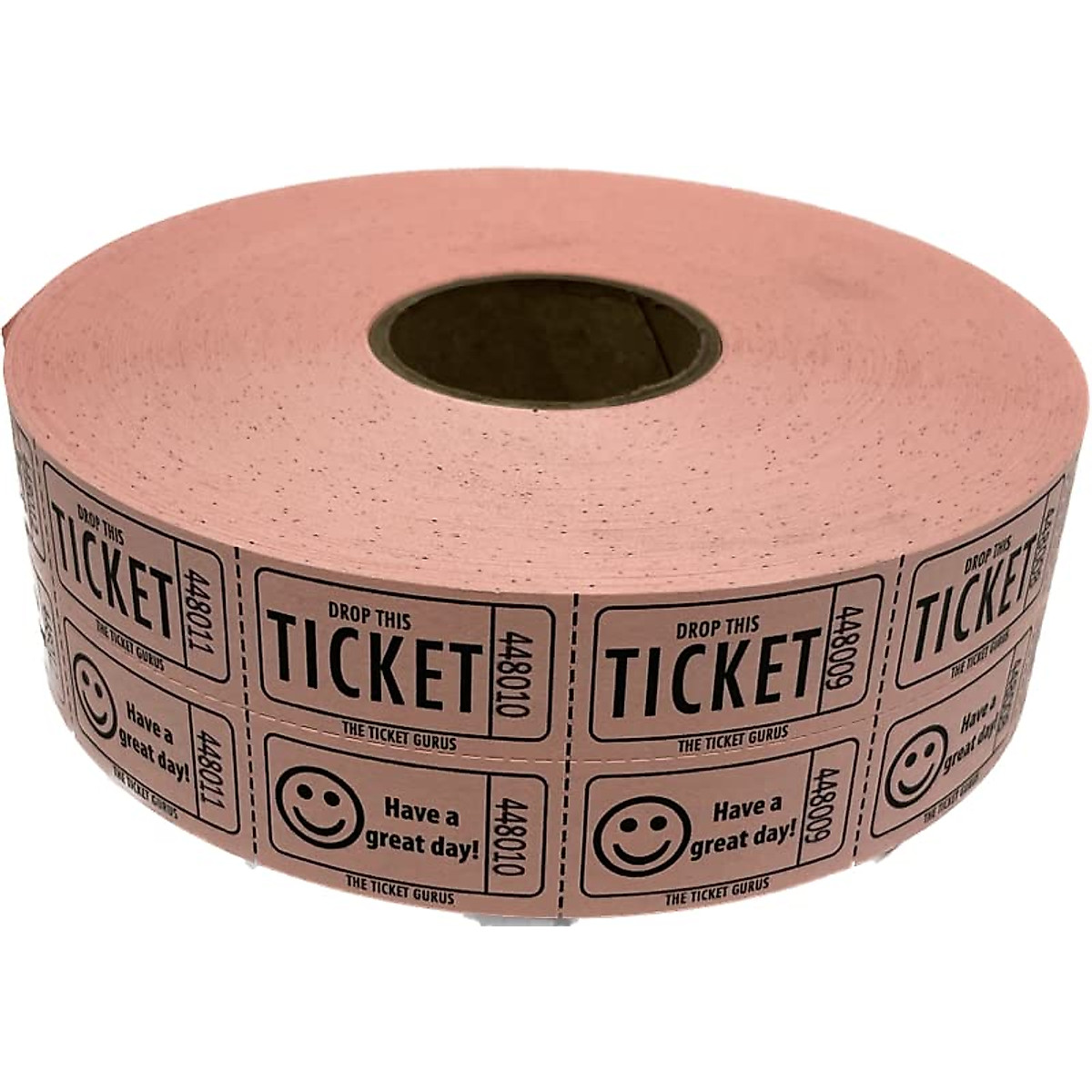 The Ticket Gurus Double Smile Raffle tickets-2000 Double Tickets/roll (4 Random Colors)
