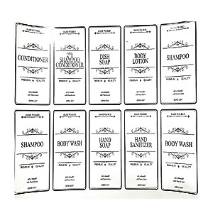 White Opaque Bottle with Gold White Head Empty Plastic Pump Bottles Square Shampoo Bottle Conditioner Soap Lotion Refillable, BPA Free for Body Wash, Moisturizer, Liquid Hand Soap, Set of 3