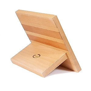 Beechwood Magnetic Knife Block, knife storage Holder stand, Knives organizer shelf rack with powerful magnetic, Large Capacity Kitchen Cutlery Display Stand (10 inch x 8.5 inch)