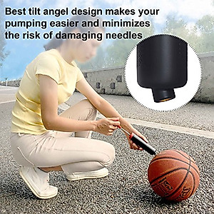 SKOLOO 8" Ball Pump Hand Air Inflator Kit for Soccer,Basketball,Volleyball,Water Polo Ball,Rugby,Exercise Sports Ball,Balloon,Needle,Nozzle,Extension Hose Included