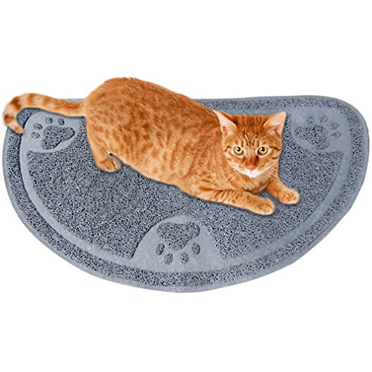 Evelots Cat Litter Trap/Feeding Mat-Catch Litter/Food-NO Mess-Non Skid-Spongy