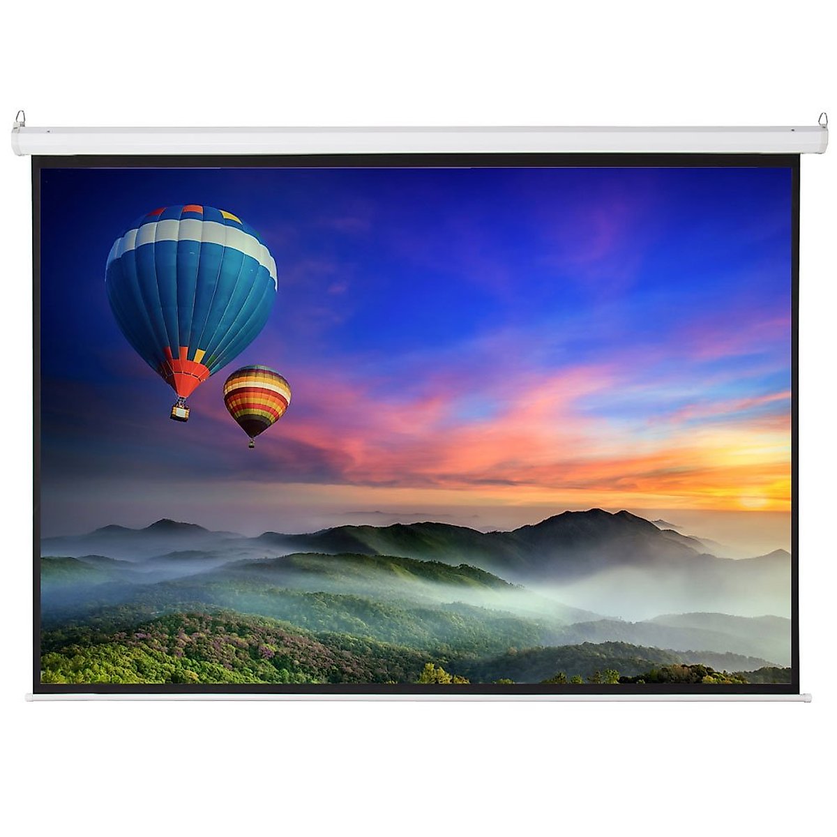 Projector Screen Viewing Area Motorized Projector Screen with Remote Control Matte White for Home Theater Camping and Recreational Events