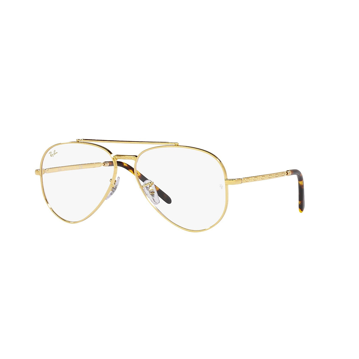 Ray-Ban RX3625V New Aviator Prescription Eyewear Frames, Legend Gold/Demo Lens, 58 mm