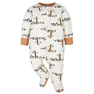 Gerber Baby Boys' 4 Pack Sleep 'N Play Footie, Jungle Blue, 6-9 Months