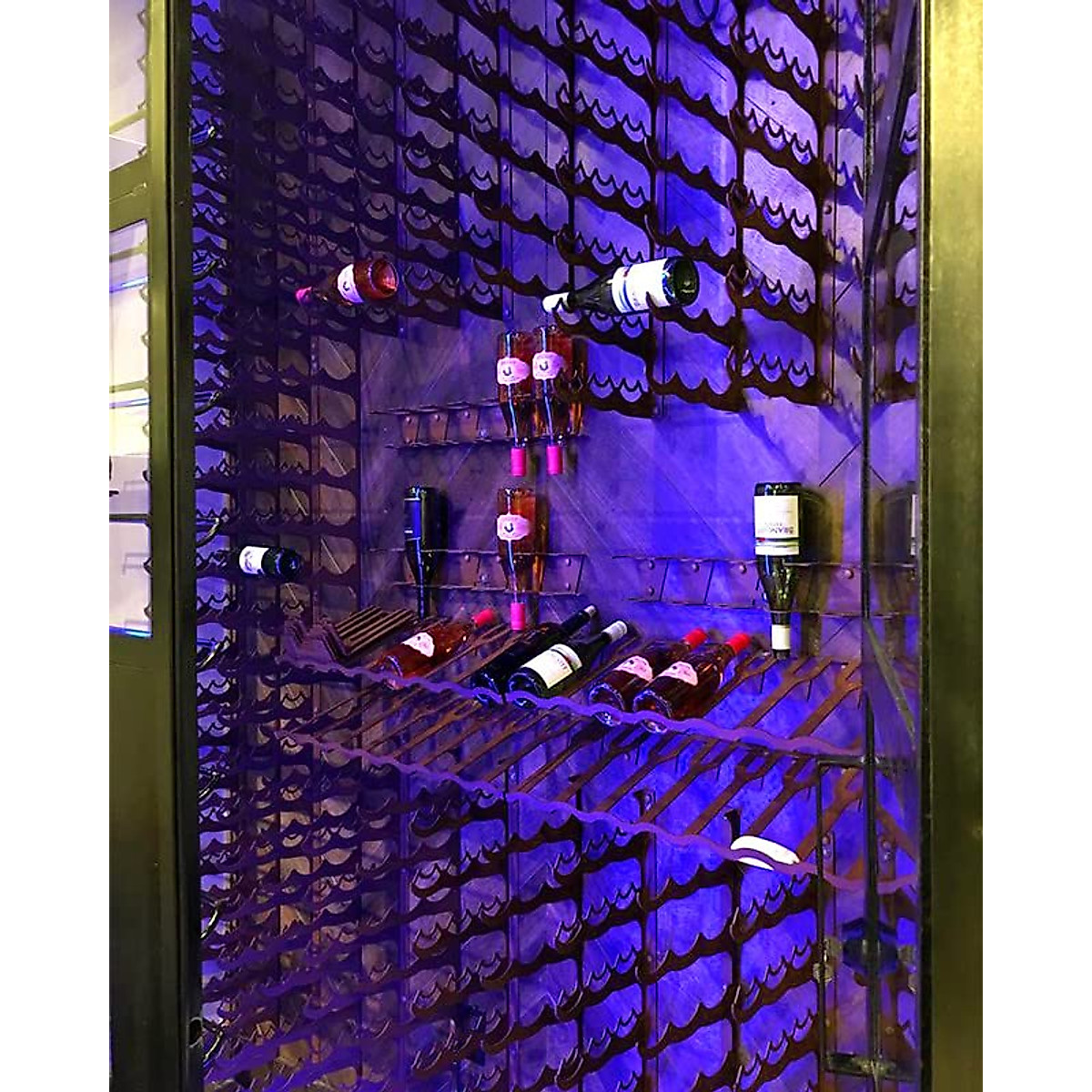 di prima usa Wall Mount Wine Rack - Holds 8 Bottles with Elegance & Durability - Italian Inspired Wall Mount Wine Rack & Robust Steel Construction