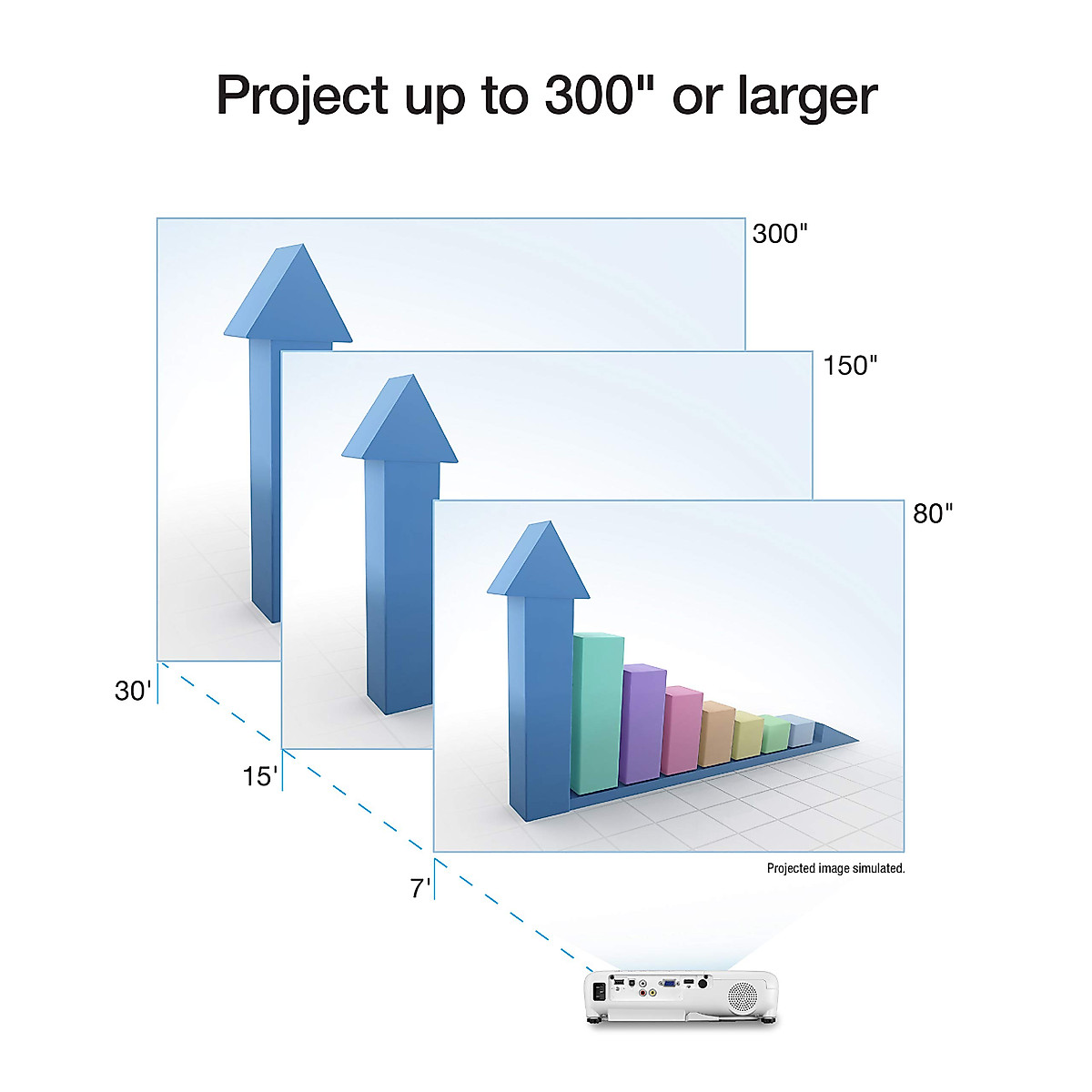 Epson EX5280 3-Chip 3LCD XGA Projector, 3,800 Lumens Color Brightness, 3,800 Lumens White Brightness, HDMI, Built-in Speaker, 16,000:1 Contrast Ratio