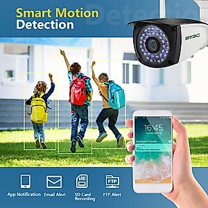 SV3C 2 Pack 5MP Outdoor Home Security Cameras, Dual Band 2.4G 5GHZ WiFi Camera, Onvif IP Cam with Human Motion Detect, RTSP Browser View, 2-Way Audio, SD Card Record, Metal Shell Waterproof, LAN Port